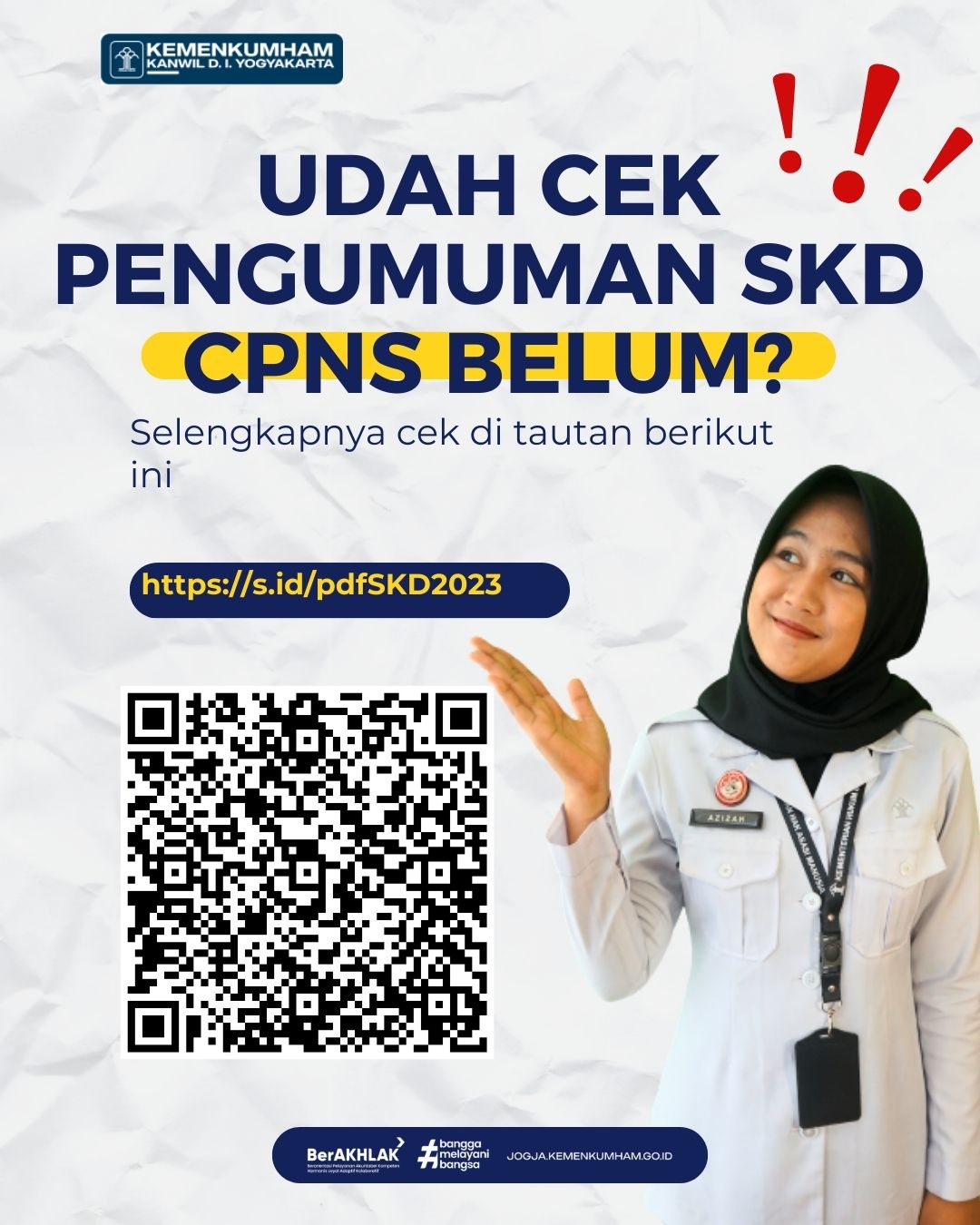 HASIL SELEKSI KOMPETENSI DASAR CALON PEGAWAI NEGERI SIPIL KEMENTERIAN HUKUM DAN HAK ASASI ...