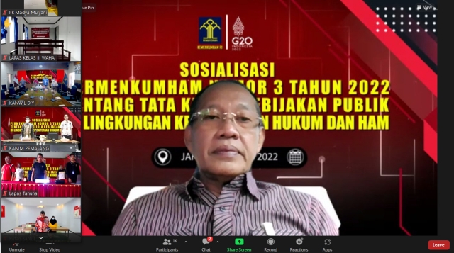 Tingkatkan Tata Kelola Kebijakan Pelayanan Publik, Kemenkumham DIY Ikuti Sosialisasi ...