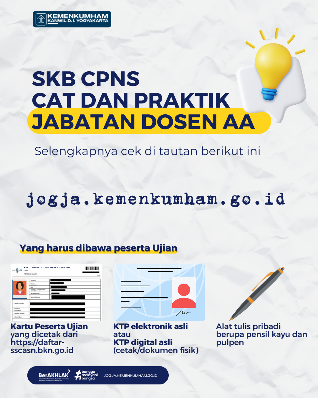 Pelaksanaan SKB Computer Assisted Test (CAT-BKN) dan Praktik Kerja ...